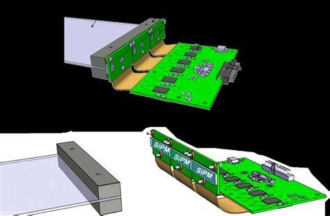 Sketch Highlighting The End Part Of The Fit Module The 3 Sipm Arrays Download Scientific