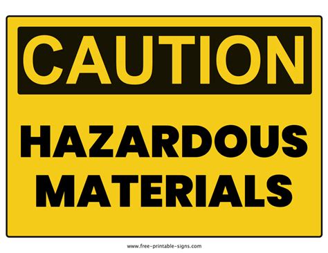 Free Printable Hazmat Labels