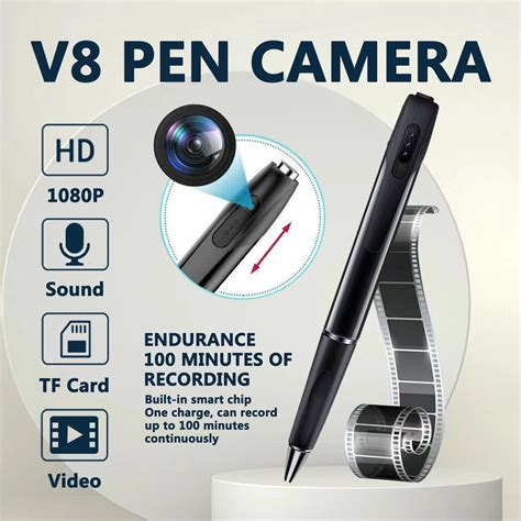 Voice Recorder Pen Mini Camera 1080p Spy Pen Camcorder Portable Hidden