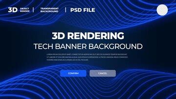 Premium Psd Real 3d Tech Line Poster Psd Layered