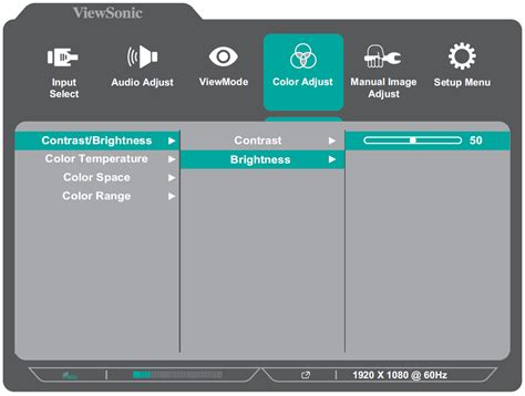 VG2408A On Screen Display Menu ViewSonic Monitor