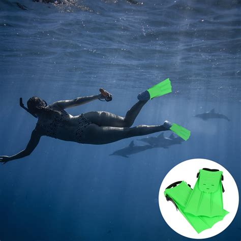 1 Pair Unisex Swim Fins Rubber Short Flippers Adul Grandado