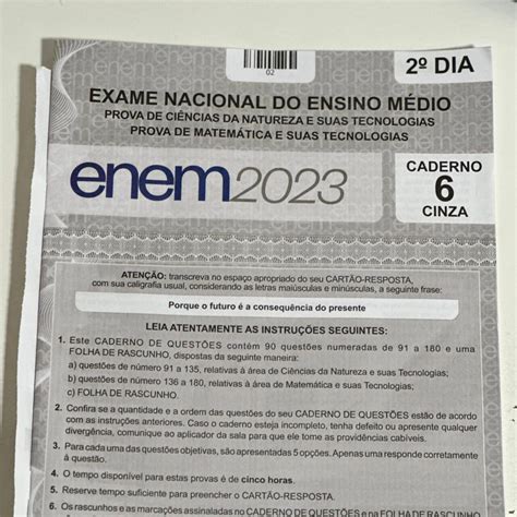 Gabarito Oficial 2º Dia Do Enem 2023 Credited