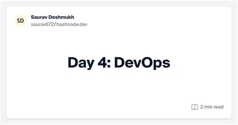 Saurav Deshmukh On Linkedin Day 4 Devops