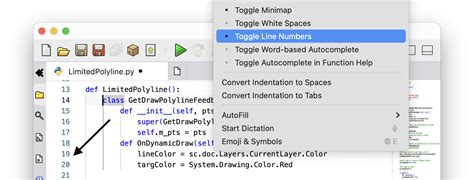 Rhino Script Editing Features Rhino Script Editing Features