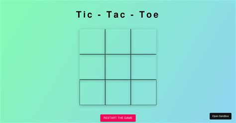 Tic Tac Toe Codesandbox