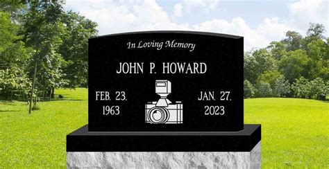 Laser Engraved Mini Upright Infant Headstone Custom Grave Marker Jet Black Headstone Affordable