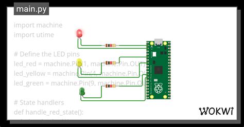 Traffic Light Wokwi Esp32 Stm32 Arduino Simulator
