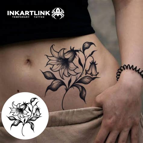 Inkartlink Tattoo Tech Lily Bellflower 2 Sheets Semi Permanent