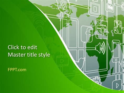 Powerpoint Template And Background With A Free Globalization