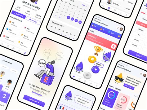 Language Learning Mobile App UI Design Behance