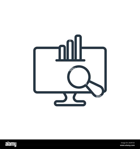 Data Analyser Outline Vector Icon Thin Line Black Data Analyser Icon Flat Vector Simple