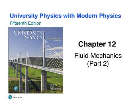 Chapter Part University Physics With Modern Physics Fifteenth Edition Chapter Fluid