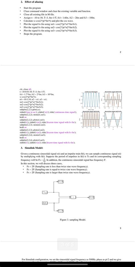Solved Objectives 1 To Perform Sampling Of A Signals Using