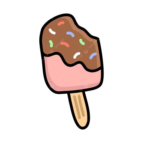 Cute Cartoon Ice Cream Clipart Vector Ice Cream Stick Clipart Png