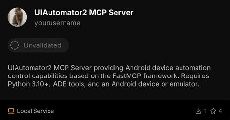 Uiautomator2 Mcp Server Mcp Servers · Lobehub