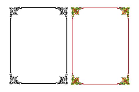 Vintage Floral Classic Calligraphic Retro Vignette Scroll Frames Ornamental Design Elements