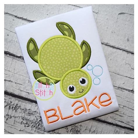 Sea Turtle Applique Machine Embroidery Designs By Juju