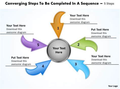 Steps To Be Completed In A Sequence Relative Cycle Arrow Network PowerPoint Slides