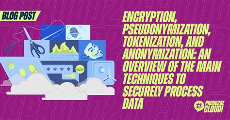 Encryption Pseudonymization Tokenization And Anonymization An