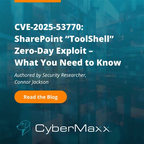 Cve 2025 53770 Sharepoint Toolshell” Zero Day Exploit What You Need To Know Cybermaxx