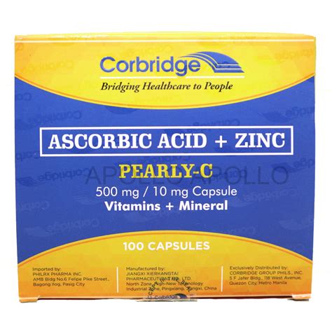 Pearly C Ascorbic Acid Zinc 100 Capsules Multivitamins Pearly C Exp 10 2027 Lazada Ph