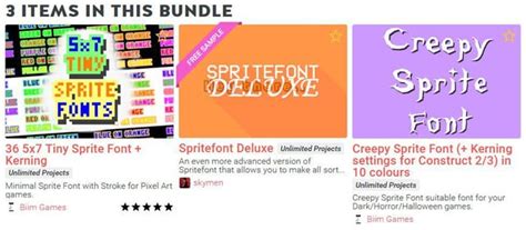 new bundle sprite font pack