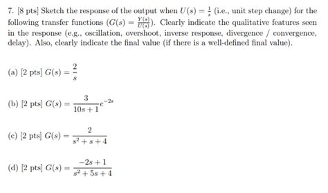 Solved Pts Sketch The Response Of The Output When Chegg Com