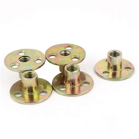 Uxcell M8x37mm 3 Hole Tee Nut Carbon Steel T Nut Mounting Hardware