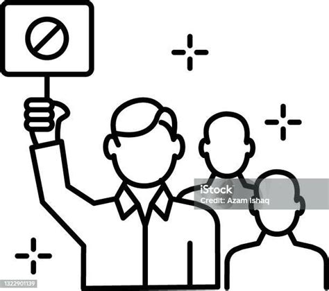 현수막이나 플래카드를 들고 시위 운동가 벡터 아이콘 디자인 백인 배경에 미국 대통령 선거 시위자 사람들 개념 평화로운 시위 행진 Us Republican Party에 대한