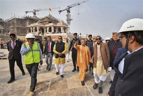 Yogi Adityanath Takes Stock Of Under Construction Ram Temple In View Of