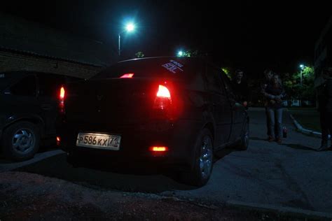 Стоп-сигнал в катафоты #2 . Фото в действии — Renault Logan (1G), 1,6 л ...