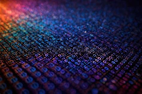 Colorful Technology Binary Matrix Code Abstract Wallpaper Patern Background Stock Illustration