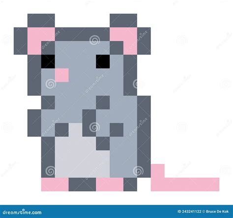 Cute Pixel Monkey Character Minecraft Inspired Chimp Pixel Art Stock
