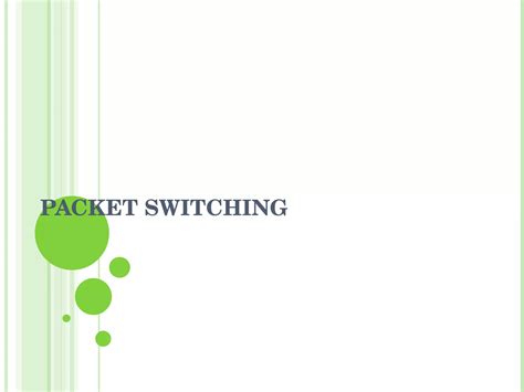 packet switching ppt