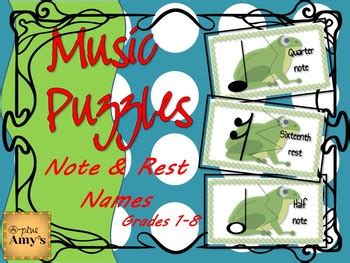 Note And Rest Name Puzzle By A Plus Amy S TPT