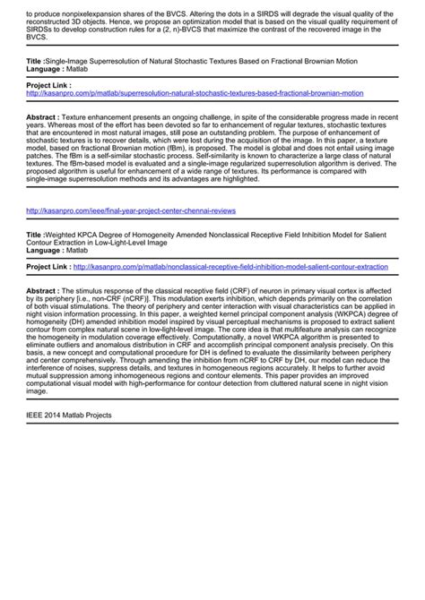 Ieee 2014 Matlab Projects Pdf