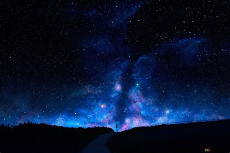 별이 가득한 밤하늘 은하수 4k 배경화면 다운로드