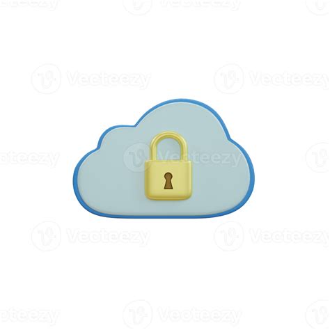 Cloud And Locked Padlock Security Data To Cloud Computing Concept 21312697 Png