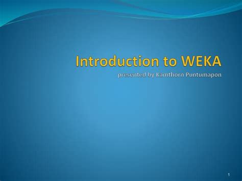 Weka Library Java Pptx Programming Languages Computing