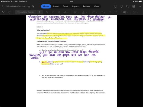 Solved Function An Expression Rule Or Law That Defines A