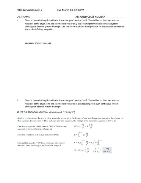 Assignment 7 Phy1322 Winter 2020 Answers Phy1322 Assignment 7 Due