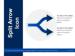Split Arrow Icon Ppt Slide Template PowerPoint Shapes PowerPoint Slide Deck Template