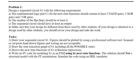 Solved Problem 1 Design A Sequential Circuit Sl With The Chegg