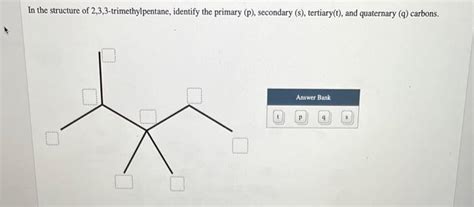 Solved In The Structure Of 2 3 3 Trimethylpentane Identify