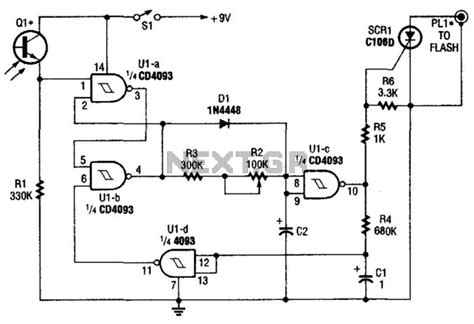 One Camera Flash Circuit Diagram Transistor Photoresistor Light