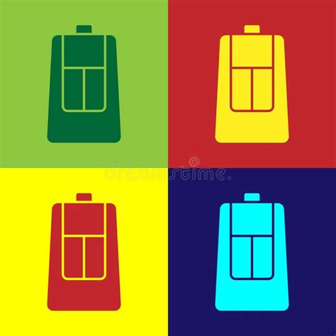 Pop Art Car Key With Remote Icon Isolated On Color Background Car Key And Alarm System Stock