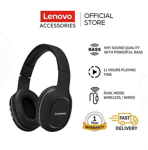 Lenovo Wireless Bluetooth Headphones Hd Audio Headphones Headsets On Carousell