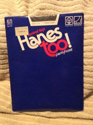 Vintage Hanes Too Town Taupe Nude Pantyhose Size Ab Gem