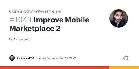 Improve Mobile Marketplace 2 · Issue 1049 · Clueless Communityseamless Ui · Github
